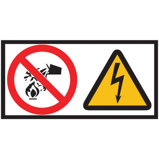 Safety Information Sign - Electrical Fire Warning - 100 x 50mm | Tower ...
