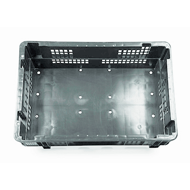 Inter-stacking Agri Crate | PLI-PI-720B-IS-grey | SupplyWise