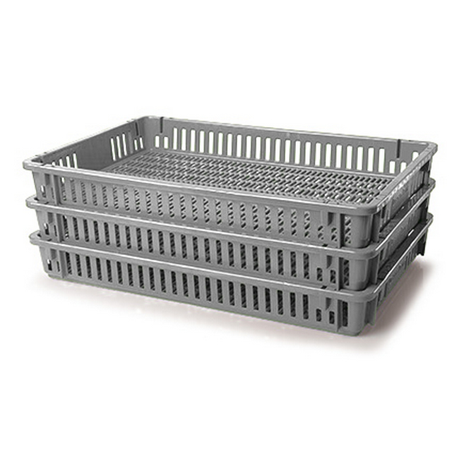 Vented Drying Crate | PLI-PI-647-V-grey | SupplyWise