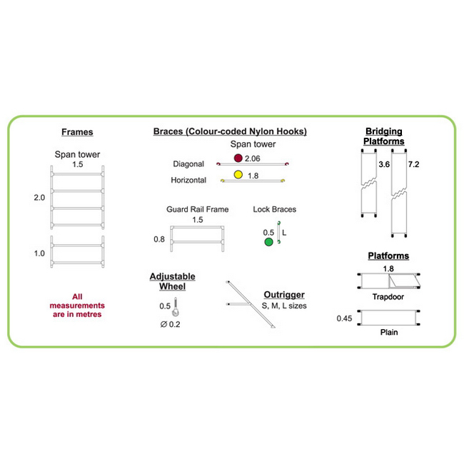 Wide Aluminium Span Tower | CAS-SPANTWR12200 | SupplyWise