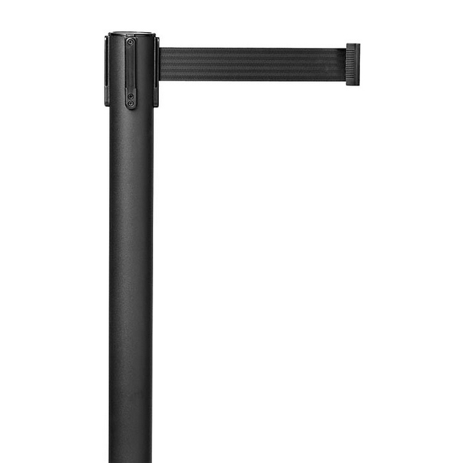 Retractable Queue Barrier Pole | KRO-HOSQ006BLK | SupplyWise