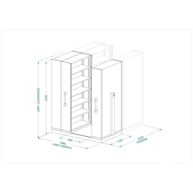 Steel Bulk Filer | HHH-3BAY360 | SupplyWise