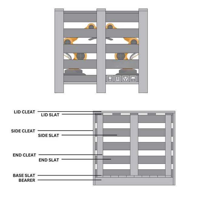 Slatted Wooden Crate | WEC-WCHTCRATE_L_4 | SupplyWise